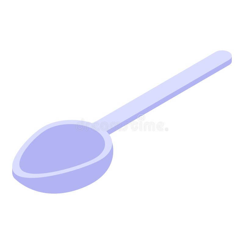 Tea Spoon Icon, Isometric Style Stock Vector - Illustration of eating ...