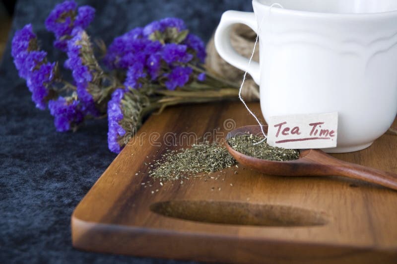 Tea on spoon stock image. Image of ingredient, decoration - 53529343
