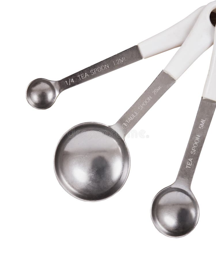 Tea spoons on white stock photo. Image of single, closeup - 107950498