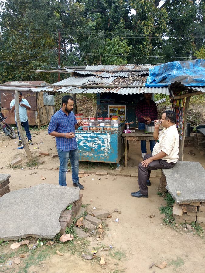Tea stall Rural India editorial photography. Image of cheapest - 174453702