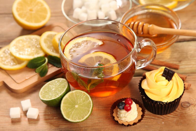 Tea and sweets stock photo. Image of lifestyle, healthy - 67372926