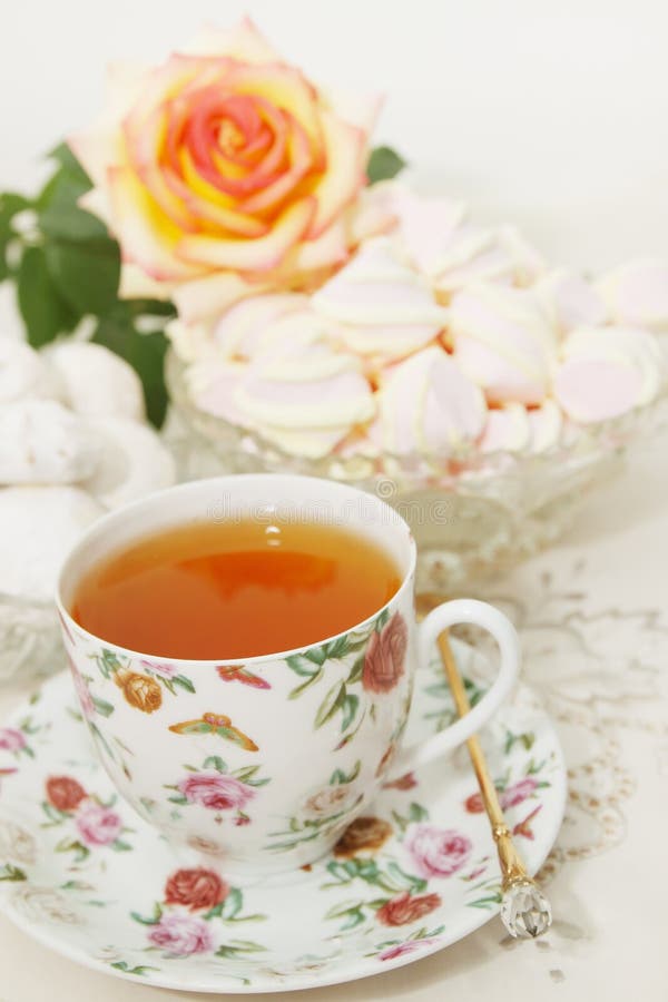 Tea with sweets stock photo. Image of beauty, eating - 39130324