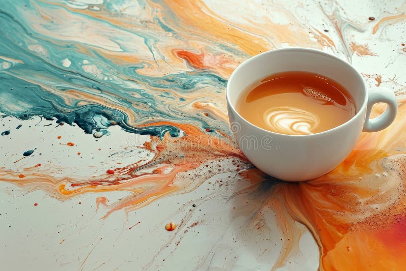 Tea Swirls: a Dance of Chaos Stock Illustration - Illustration of dance ...