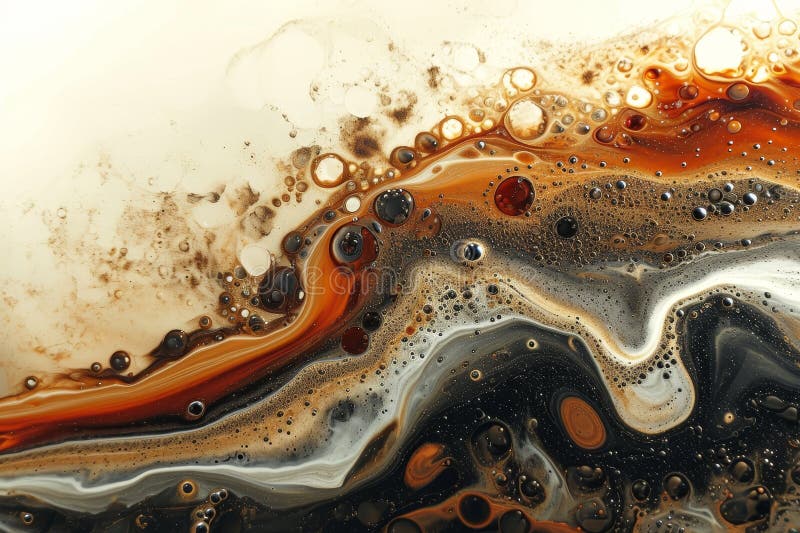 Tea Swirls: a Dance of Chaos Stock Illustration - Illustration of ...