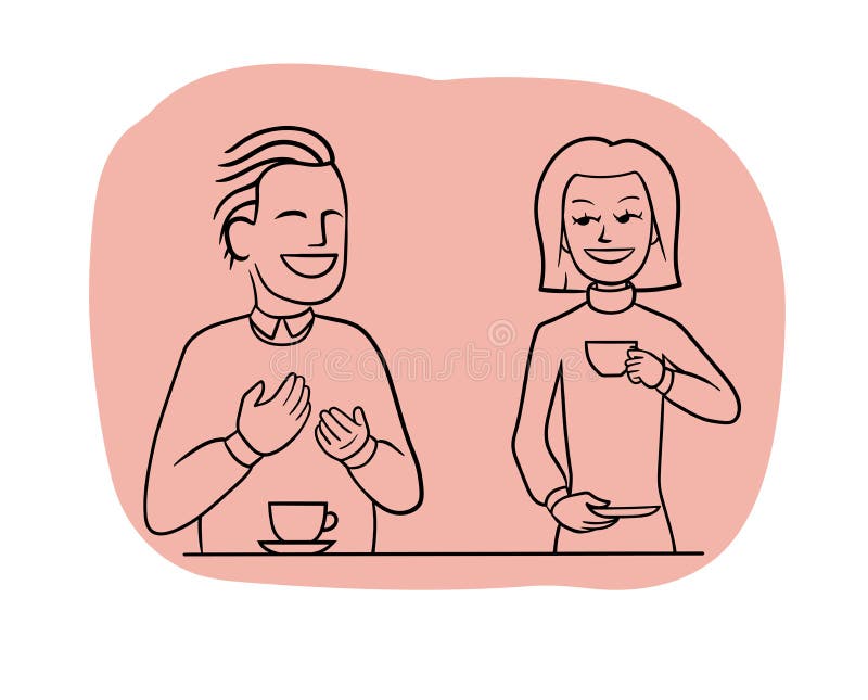 Tea-table talk stock vector. Illustration of afternoon - 47876710