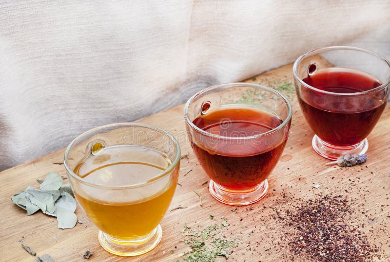 Tea tea in a row stock image. Image of liqueur, healthy - 220907661