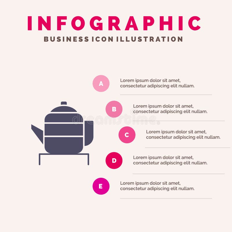 Tea, Teapot, China, Chinese Infographics Presentation Template. 5 Steps ...