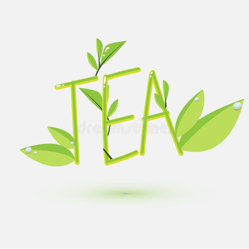 Tea Text Design. Typographic - Stock Illustration - Illustration of ...
