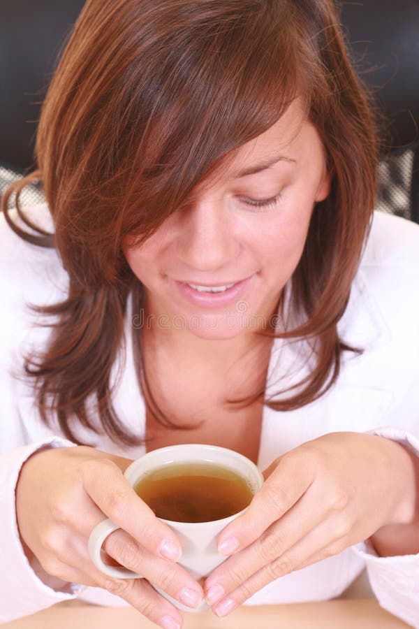 Tea time stock photo. Image of isolated, office, girl - 1654636