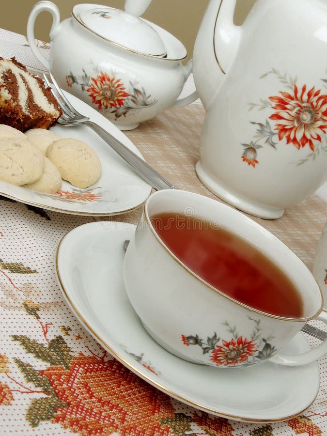 Tea time stock photo. Image of closeup, party, snack - 17221482