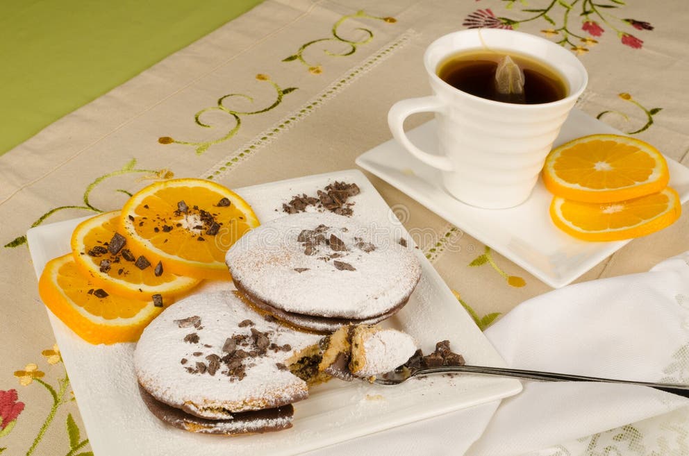 Tea time biscuits stock photo. Image of cookies, icing - 35342474