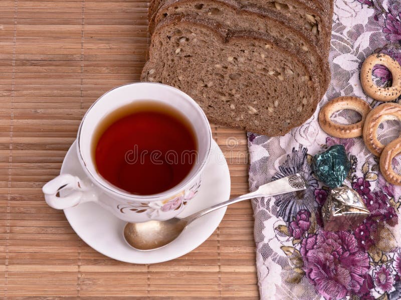 Tea Time. stock photo. Image of bread, food, focus, teaspoon - 51035220