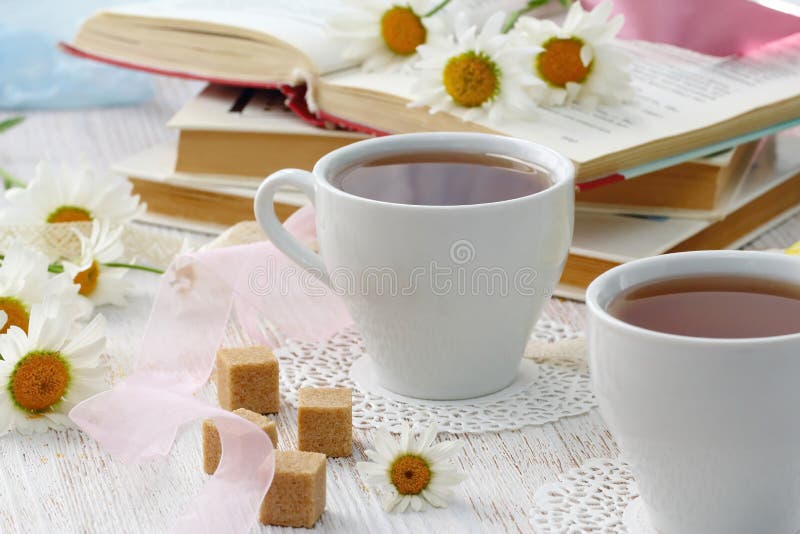 Tea Time. Cup of Tea for Relaxation Stock Photo - Image of garden ...