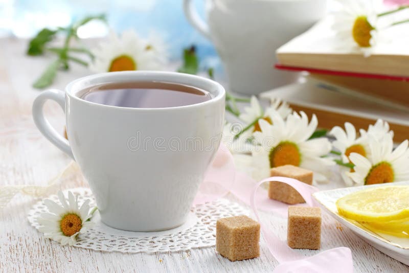 Tea Time. Cup of Tea for Relaxation Stock Photo - Image of natural ...