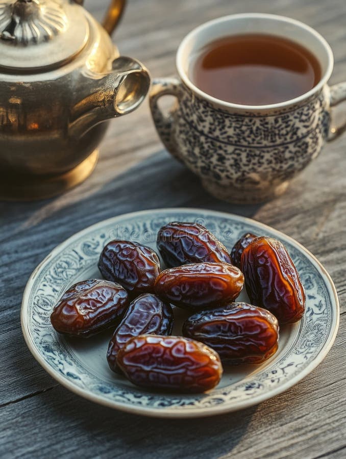 Tea Time with Dates stock photo. Image of table, presentation - 358923030