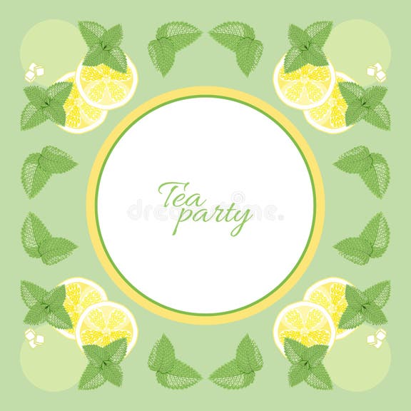 Tea time stock vector. Illustration of herbal, invite - 50462778