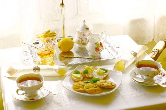 Tea Time II stock photo. Image of lace, afternoon, lemon - 10015782