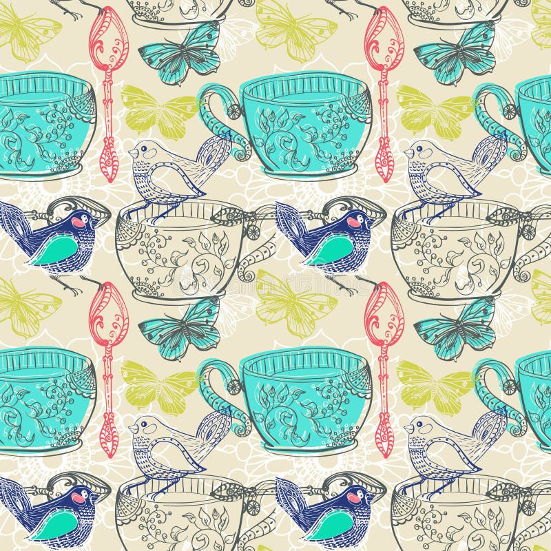 Tea Flower Pattern Stock Illustrations – 14,340 Tea Flower Pattern ...