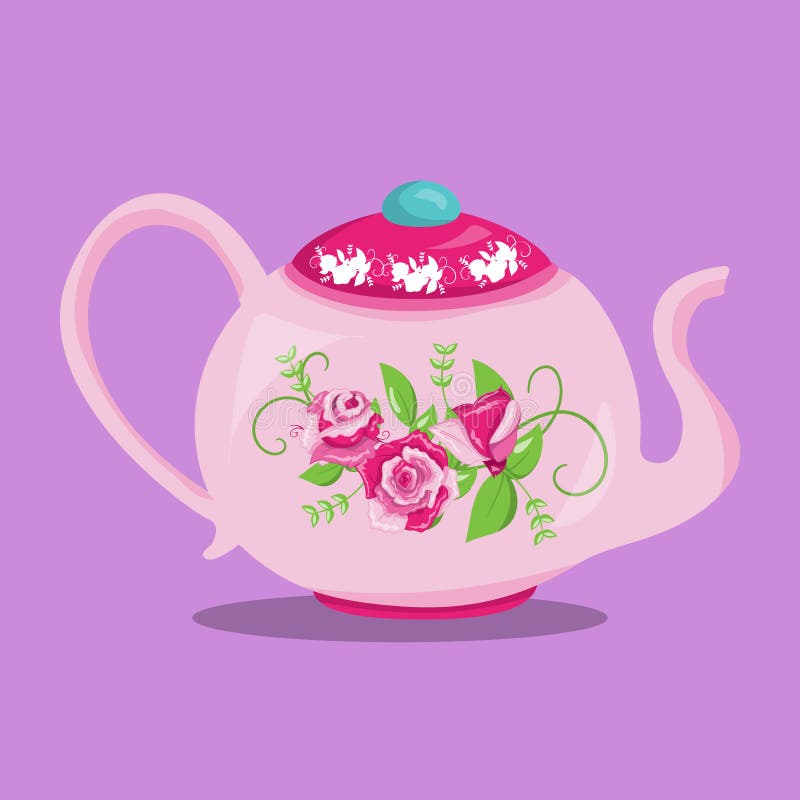 Tea time kettle 04 stock vector. Illustration of vector - 198991987