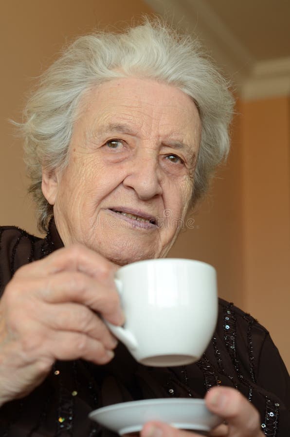 Tea time for lady stock image. Image of face, adult, happiness - 27367471