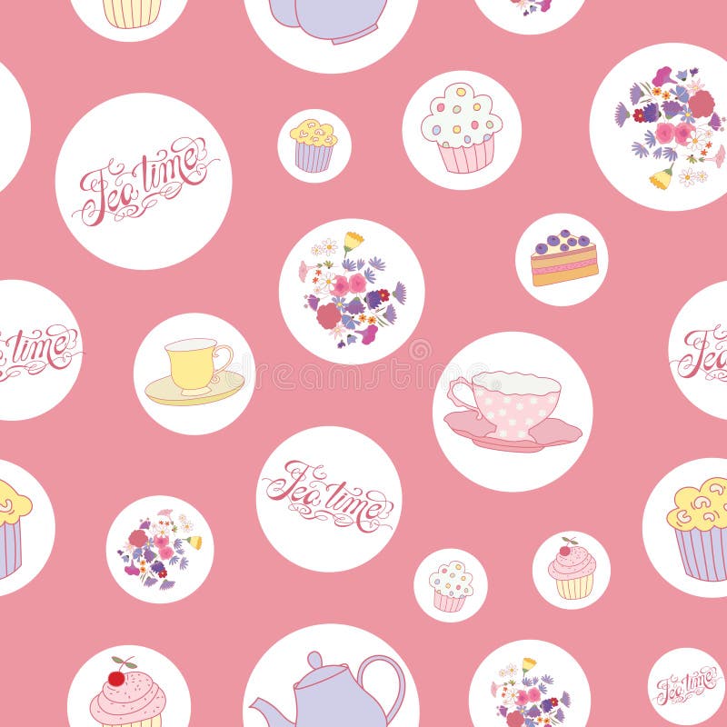 Pink Tea Time Background Stock Illustrations – 886 Pink Tea Time ...