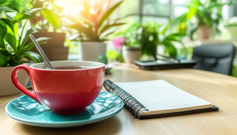 Tea Time for Self-Reflection a Peaceful Moment with Journaling and Warm ...