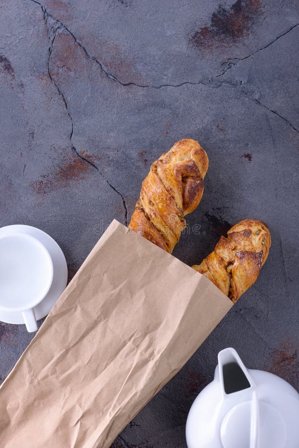 Tea Time. Sweet Bun and Teapot Stock Image - Image of teapot, brown ...