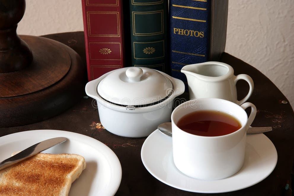 Tea Time and Toast stock photo. Image of stand, toast - 5352588