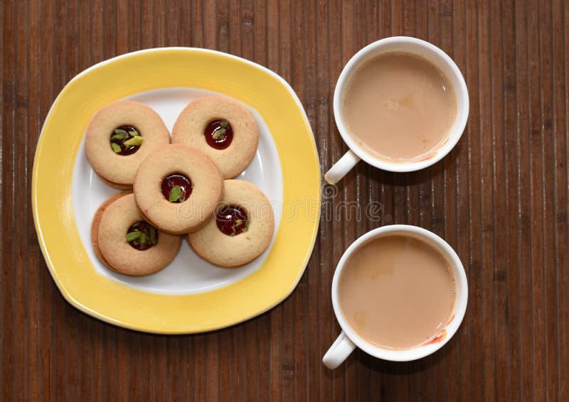 Tea Time and Yummy Biscuits on the Side Stock Photo - Image of drink ...