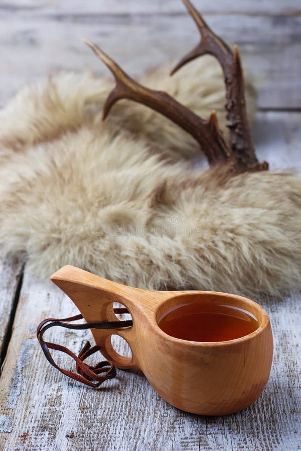 Kuksa - Traditional Finnish Wooden Cup Stock Image - Image of kitchen ...
