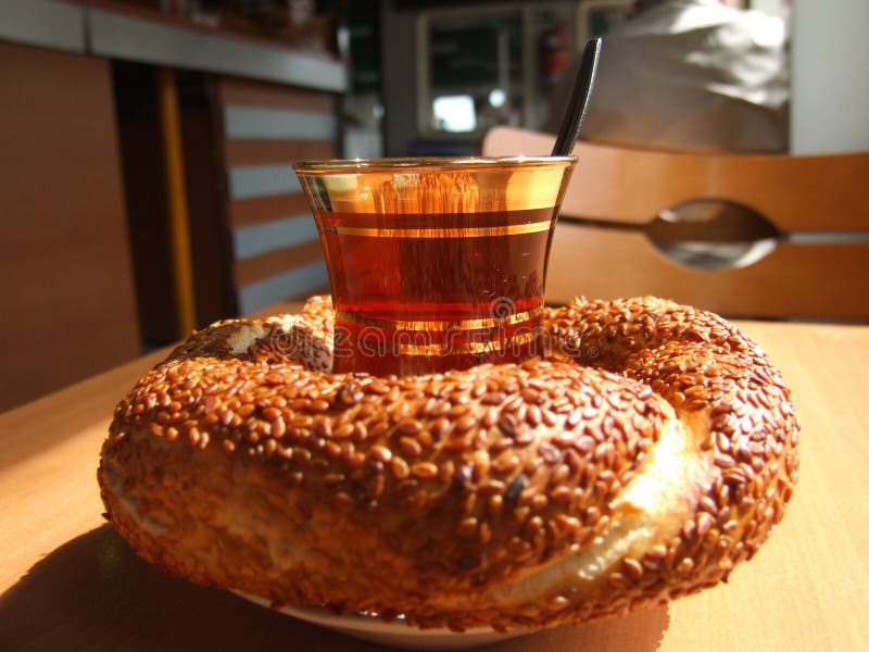 Tea turkish vapour simit stock photo. Image of istanbul - 875488