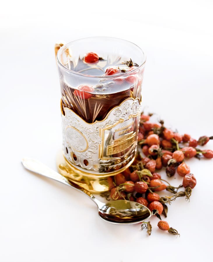 Tea with a wild rose stock photo. Image of flowers, herbs - 11192258