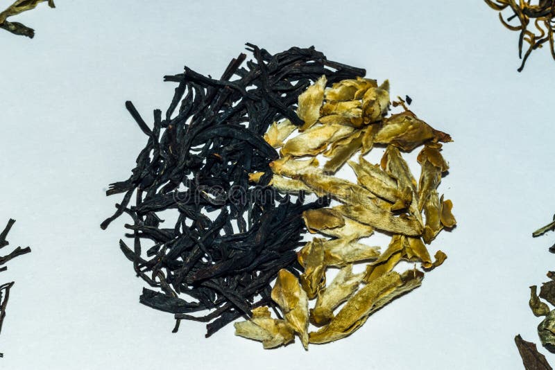 Tea Yin and Yang stock photo. Image of aromatic, difference - 104842388