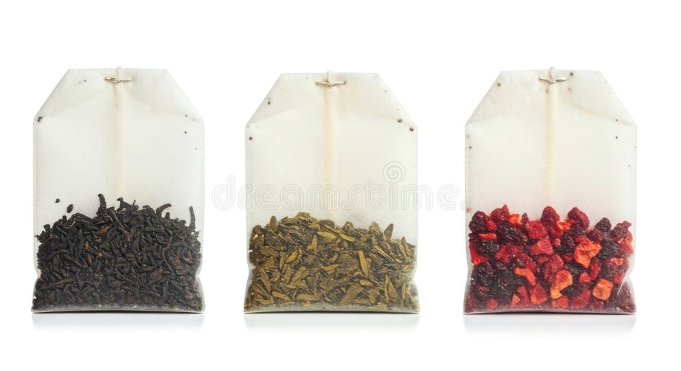 Teabags with Different Teas Stock Illustration - Illustration of studio ...