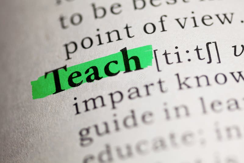 Definition of the Word Teach Stock Photo - Image of close, word: 153521898