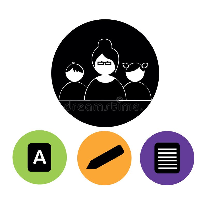 Teach icon stock vector. Illustration of woman, teach - 31492409