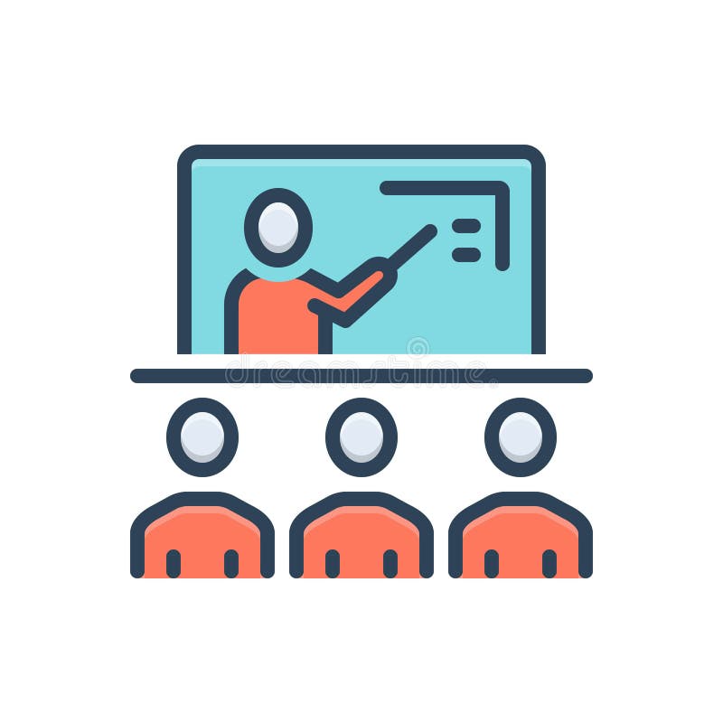 Color Illustration Icon for Teach, Educate and Edify Stock Illustration ...