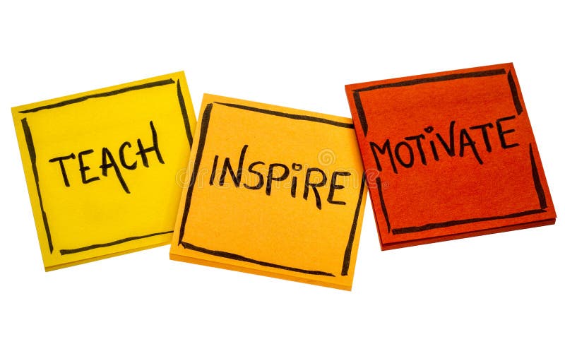Teach, Inspire, Motivate Concept Stock Photo - Image of coaching ...