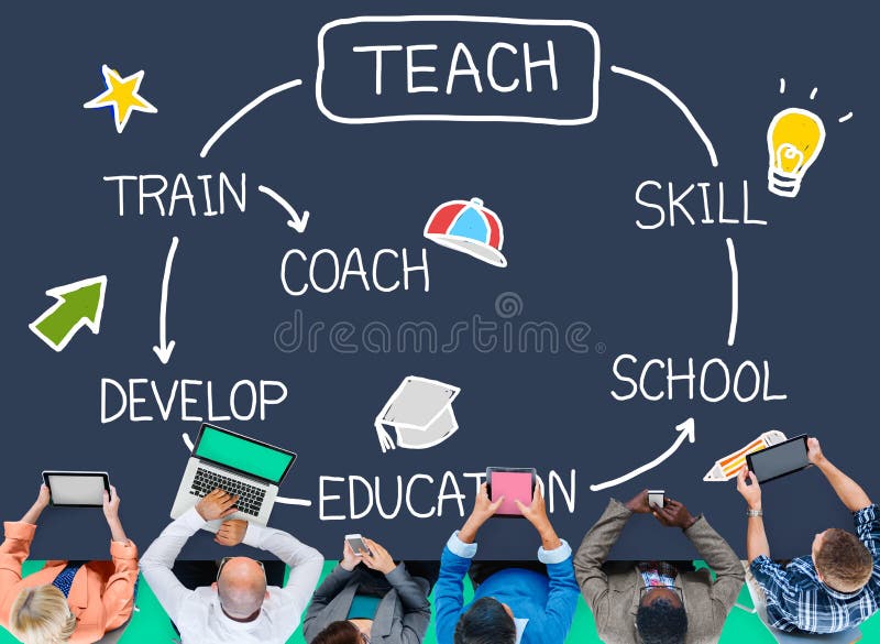 Teach Skill Education Coach Training Concept Stock Photo - Image of ...