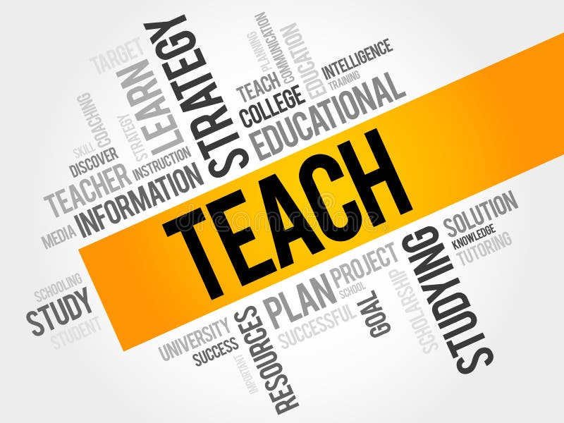 TEACH word cloud concept stock illustration. Illustration of progress ...