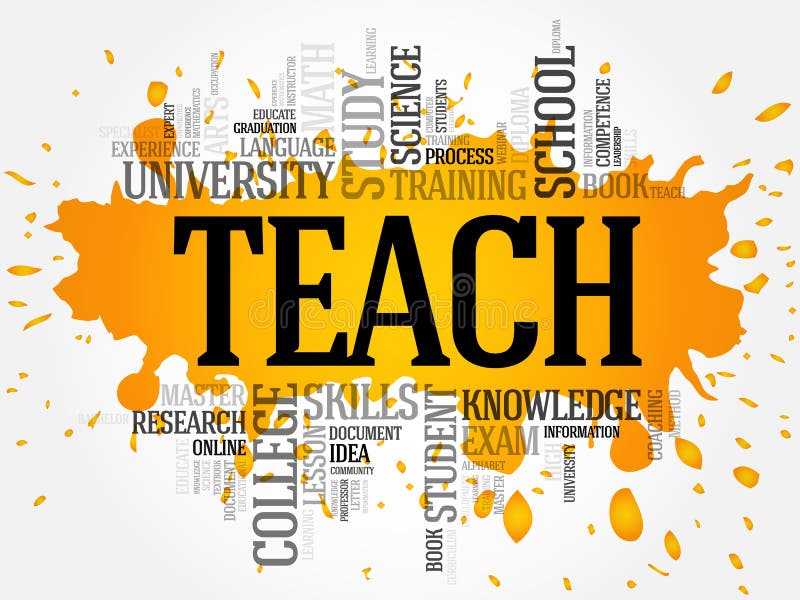 TEACH word cloud stock illustration. Illustration of design - 203121212