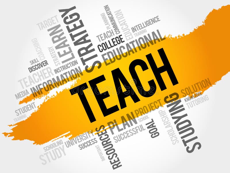 TEACH word cloud stock illustration. Illustration of information ...
