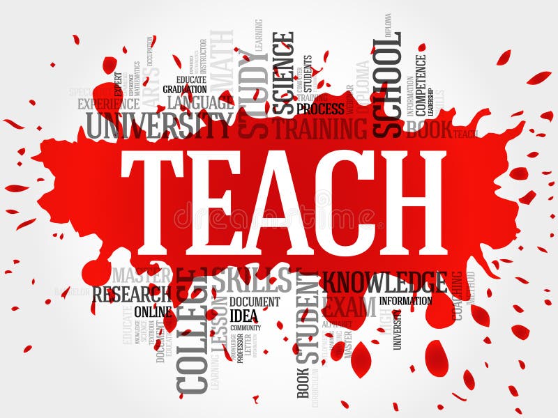 TEACH word cloud stock illustration. Illustration of progress - 201895675