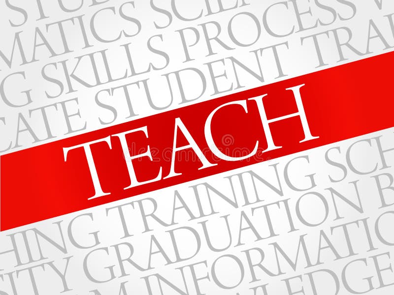 TEACH word cloud stock illustration. Illustration of design - 205330571