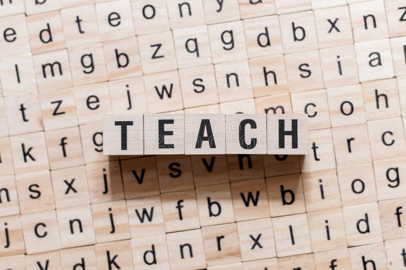 Teach Word Concept on Cubes Stock Image - Image of human, knowledge ...