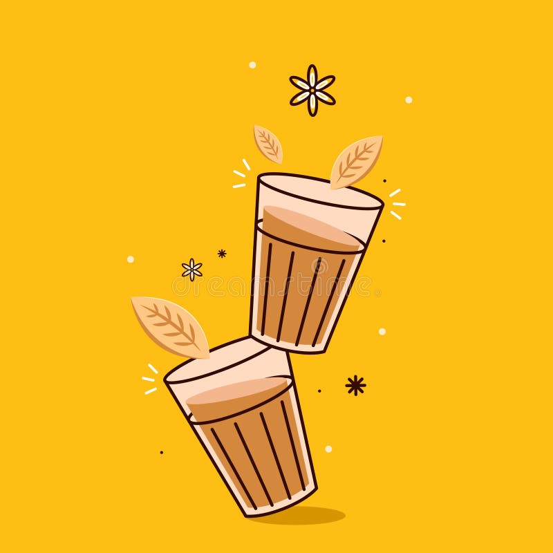 Indian Hot Drink Vector. Indian Chai Icon. Chai is Indian Drink Stock ...