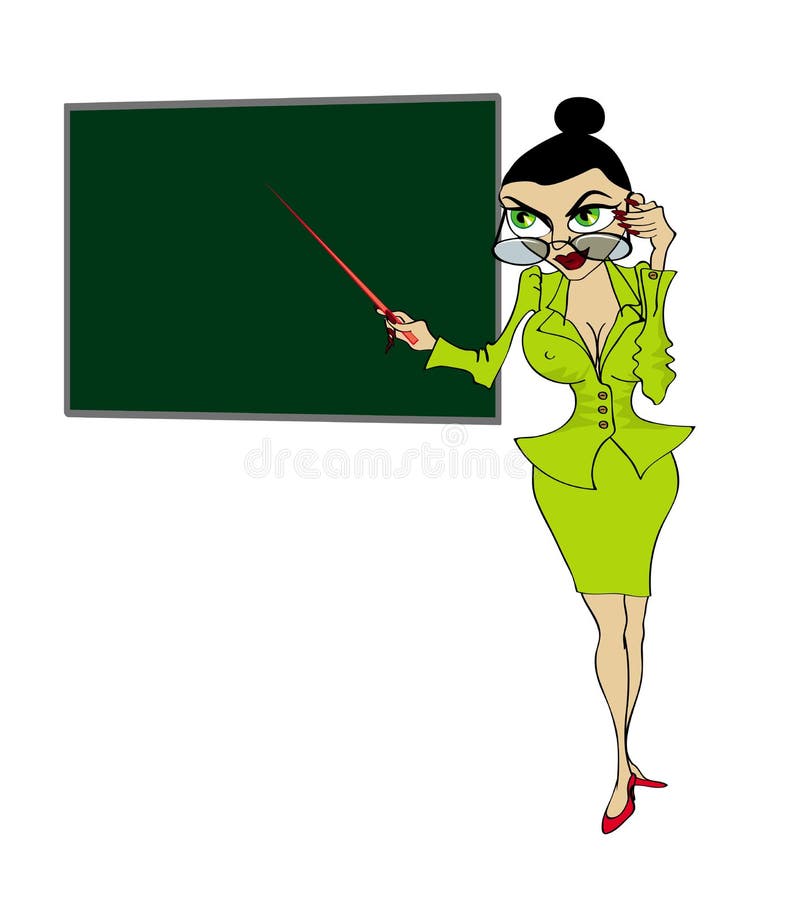 Evil school teacher stock illustration. Illustration of ruler - 4717406