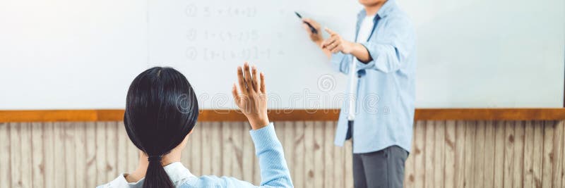 Teacher Addressing University Students in a Classroom Stock Image ...