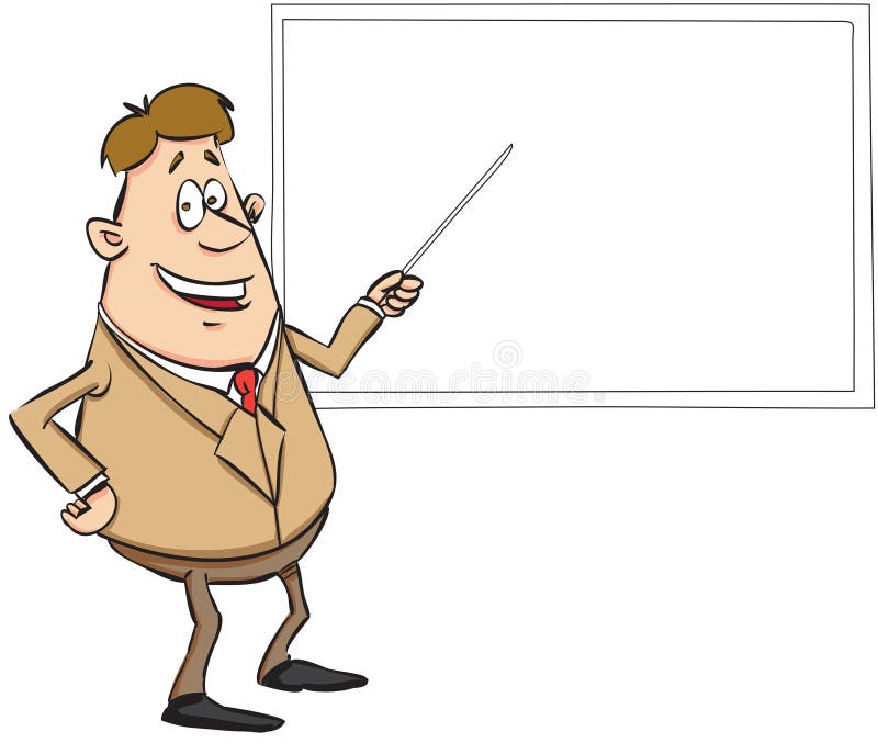 Teacher in cartoon style stock vector. Illustration of stick - 27071463