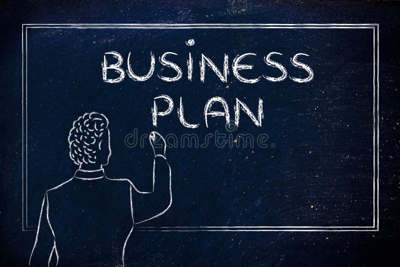Teacher or Ceo Explaining about Business Plan Stock Image - Image of ...